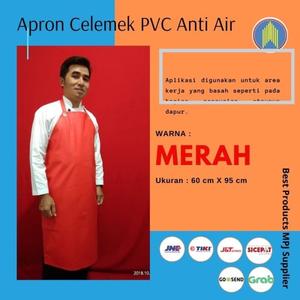 Jual Apron Celemek Cuci Piring Bahan PVC Full Warna Merah 🎇 - Kota ...
