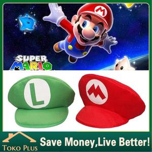 Jual Topi Mario Bros Super Luigi Nintendo Game Cosplay Anime Merah ...