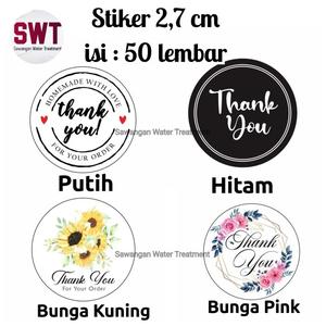 Jual Stiker Thank You Bulat 2,7 cm isi 50 Lembar / Sticker Thank You ...