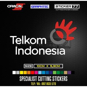 Jual 👍 Cutting Sticker TELKOM INDONESIA Logo 10x5,3CM, Kombinasi 3 ...