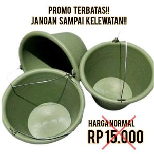 Jual Ember Cor Plastik Hijau Kecil Tiga Roda Anti Pecah premium ...