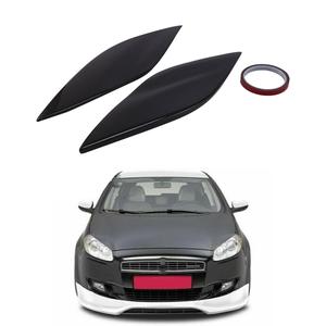 Jual Car Headlight Eyebrows Eyelids Carbon Fiber Stickers Trim Cover ...