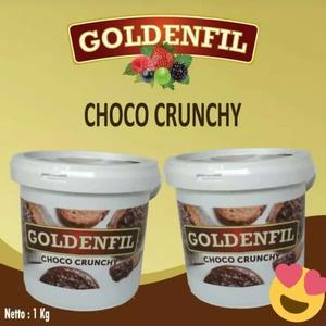 Jual BERGARANSI Selai Roti Goldenfil Rasa Cokelat Choco Crunchy 1 Kg ...