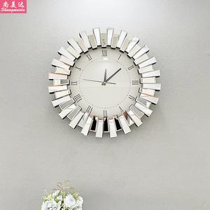 Jual Luxury Crystal Wall Clock Modern Design Big Size Silent Large Wall ...