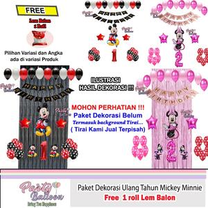 Promo Paket Balon Set Ultah Lengkap Anak Karakter Mickey Minnie Murah ...