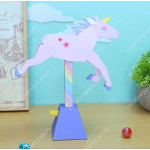 Jual KUDA UNICORN BISA BERGERAK KERTAS miniatur DIY Papercraft - - Han ...