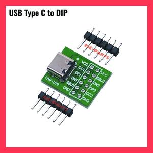Jual USB Type C Female To DIP 12Pin Adapter Test Board Connector PCB ...