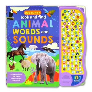 Jual [NPP] Look and Find Animal Words and Sounds Board Book with 100 ...