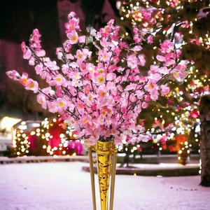 Jual 5293D1/Vas bunga plastik corong standing besi+bunga sakura tanaman ...