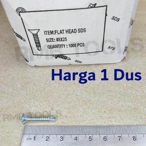 Jual x1Dus Sekrup Roofing SDS FH 8x25 / Baut Skrup Baja Ringan FH 8x1 ...