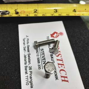 Jual ready baut stainless m5 x 10 baut mur ss 304 baut kunci 8 baut ss ...