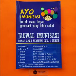 Jual Poster Imunisasi (versi BIRU), Poster Imunisasi Dasar, Poster ...