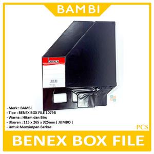 Jual Bambi Benex - Pvc Jumbo Box File Folio Hitam - Biru - Pcs ...
