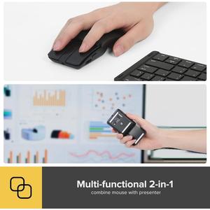 Jual Delux MF10 Bluetooth Mouse Lipat Dengan Laser Pointer Touch Scroll ...