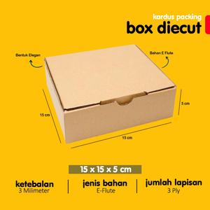 Jual Kardus Box Die Cut 15x15x5 | Kardus Packaging | Box Kotak Packing ...