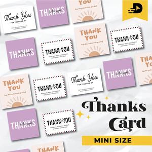 Jual Mini Thank You Card Custom / Thank You Card Online Shop / Kartu ...