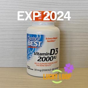 Jual Doctor's Best Vitamin D3 2000 IU Dr Best D3 2000 Vit D3 180 ...