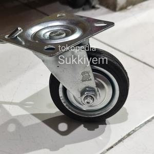 Jual Bagus Roda Karet Hidup 3" Roda Trolley Troly Troli 3 Inch ...