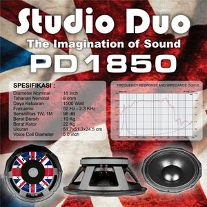 Jual Speaker Komponen Studio Duo model PD 1850 18 inch 18" Spiker ...