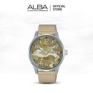 Promo Jam Tangan Pria Alba Automatic Beige Nylon AL4271X1 AL4271 ...