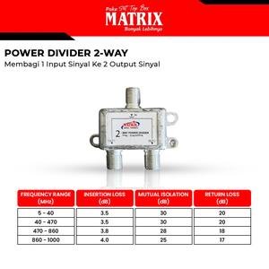 Jual POWER DIVIDER 2 WAY MATRIX - Jakarta Barat - MATRIX OFFICIAL STORE ...
