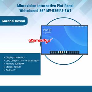 Jual Microvision Interactive Flat Panel Whiteboard 86" MV-Q86IPA-AWT - Kota Makassar - eCompuTex ...