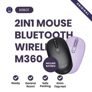 Jual Robot Mouse 2in1 M360 Multi-Device Bluetooth Wireless Silent Click ...