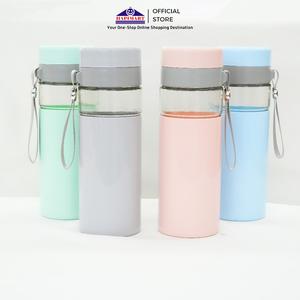 Jual Botol Tumblr Kaca Lapis Plastik Tebal Dengan Tali Abu BPA FREE 680 ...
