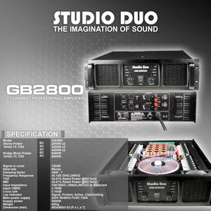 Jual Power Amplifier GB 2800 Studio Duo 2 Channel Original - Kota ...