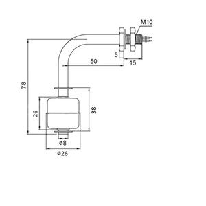 Jual Float Level Switch L Type Magnetic Water Control Tangki Air ...
