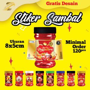 Jual Cetak Stiker Sambal Label Toples Botol Kemasan 150 gram Bisa ...