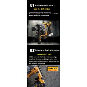 Jual Dewalt Dch172 Compact Hammer 20V Cordless Perforator Rechargeable ...