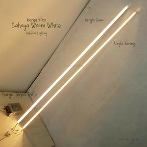 Jual Kap lampu batangan alumunium panjang bentuk oval rumah lampu strip ...