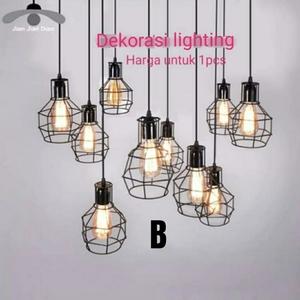 Jual Lampu Hias Model L-562 Gantung Besi E27 import termurah kafe ...