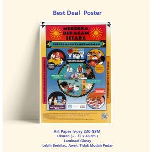 Jual Poster Merdeka Beragam Setara | Poster Sekolah | Poster Cintai ...