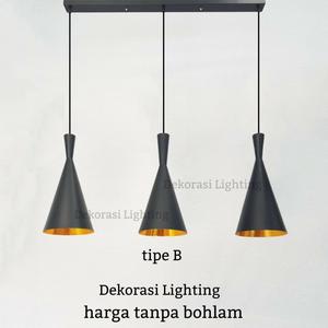 Jual LAMPU GANTUNG MINIMALIS 3IN1 BASE PANJANG RETRO CAFE - model A 3in1 - model A 3in1 ...