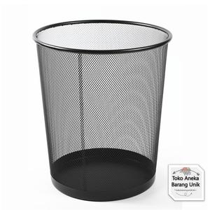 Jual Tempat Sampah Jaring Besi Kantor Sekolah Tong Bulat Metal Trash ...