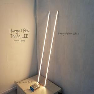 Jual Kap lampu batangan alumunium panjang bentuk rata rumah lampu strip ...