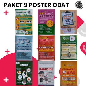 Jual Paket Poster - Paket 9 Poster Tema Obat -Farmasi - Kesehatan ...