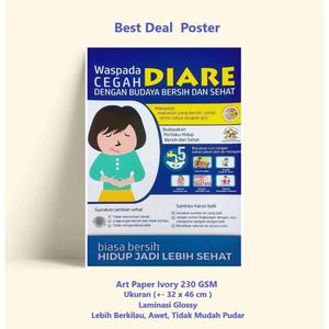 Jual Poster Diare | Poster Waspada Diare | Poster Cegah Diare Dengan ...