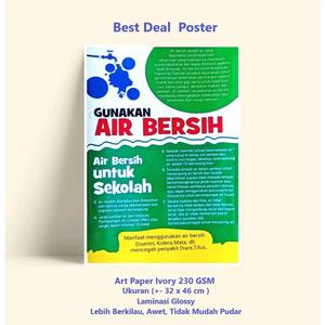 Jual Poster Gunakan Air Bersih | Poster Air Bersih Untuk Sekolah ...