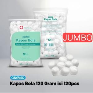 Jual Kapas Bola BESAR JUMBO Hijau 120 Gram Onemed Pack Isi 120 Ball ...