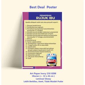 Jual Poster Penapisan Rujuk Ibu | Poster APN | Poster Kebidanan - Kota ...