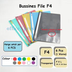 Jual Ready Map Dokumen / Map Plastik Bisnis File F4 Folio / Map Kantong ...