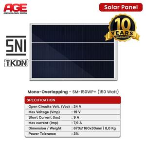 Jual Sunwatt Solar Panel - SM-150WP 150 Watt Mono Overlapping - Jakarta ...