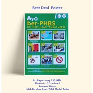 Jual Poster Ayo Ber PHBS | Poster PHBS di Lingkungan Tempat Kerja ...