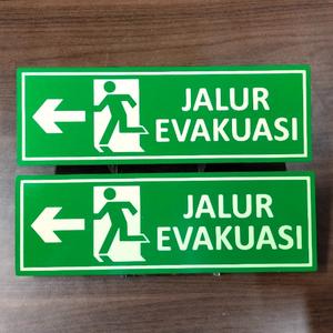 Jual Jalur evakuasi / exit sign akrilik (GLOW IN THE DARK) - 30x10cm ...