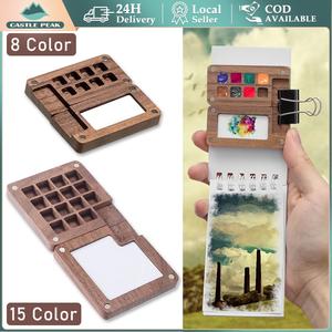 Jual Magnetic Wooden Color Palette Disk/Palete kayu watercolor magnet ...