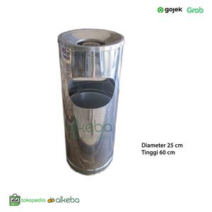 Jual Standing Ashtray Asbak Stainless 25 x 60 cm tempat sampah ...
