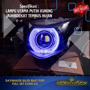 Jual Daymaker biled honda beat pop A2 ful set reflektor - Ring merah ...